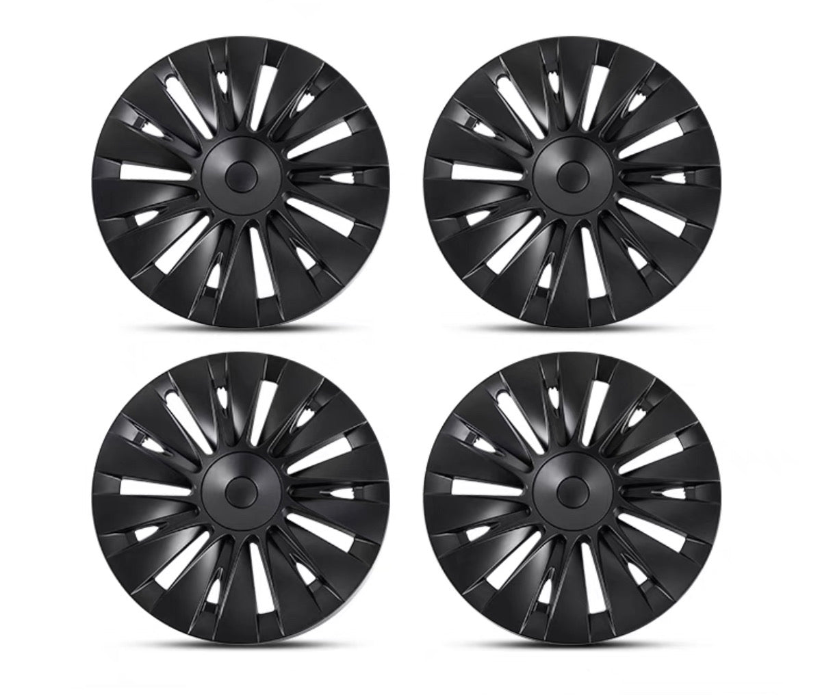 19‘’ Helios Wheel Covers Matt Black For Model Y – TESDADDY
